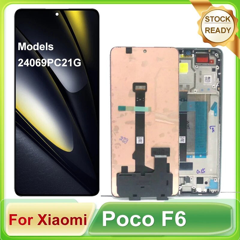 Оригинальный 6,67-дюймовый AMOLED-дисплей для Xiaomi Poco F6, ЖК-дисплей с цифровым преобразователем сенсорного экрана в сборе, 24069PC21G, запасные части