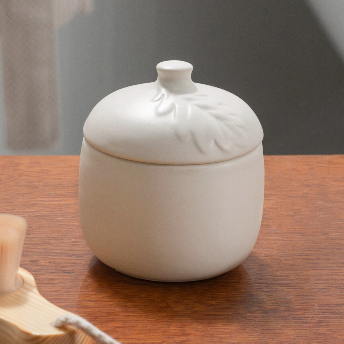 Контейнер для ватных дисков керамический Shelest Moroshka цвет Бежевый