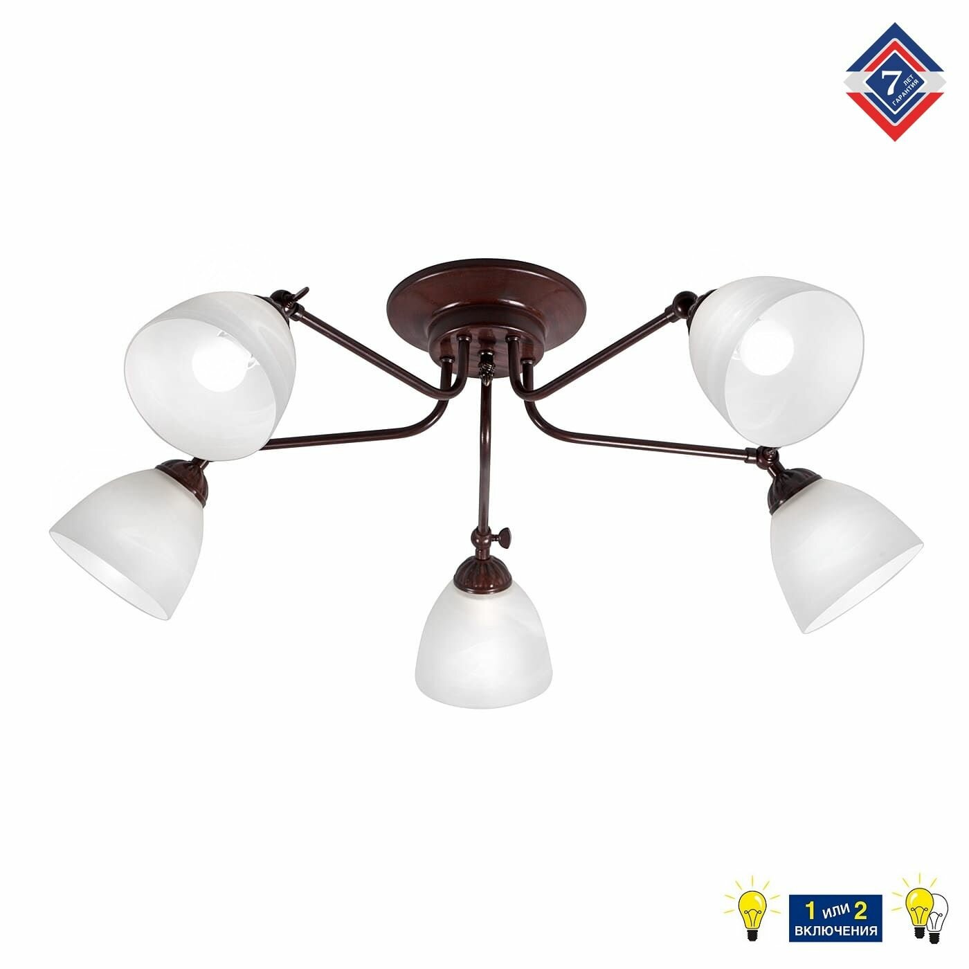 Люстра потолочная 5 плафонов Петрасвет Россия S2197-5