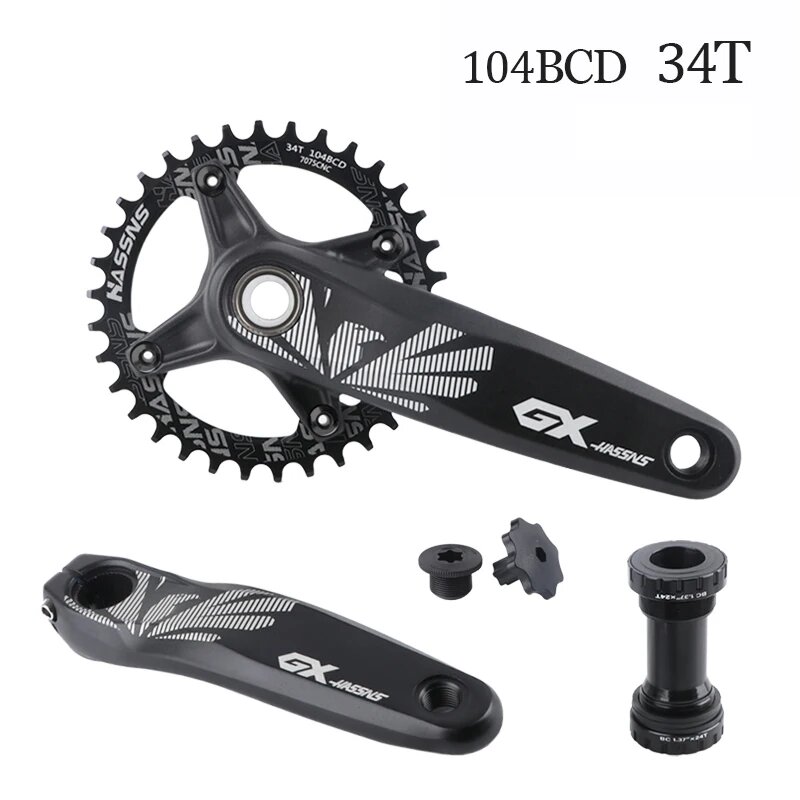 Шатуны HASSNS GX 104BCD 34T, 170MM, HA Crank BB