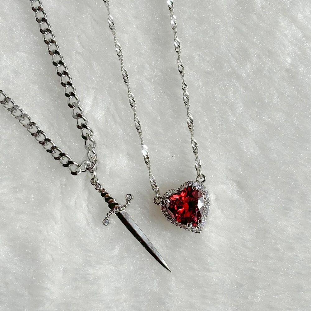 Колье, Swarovski Zirconia, серебряный — фото 1