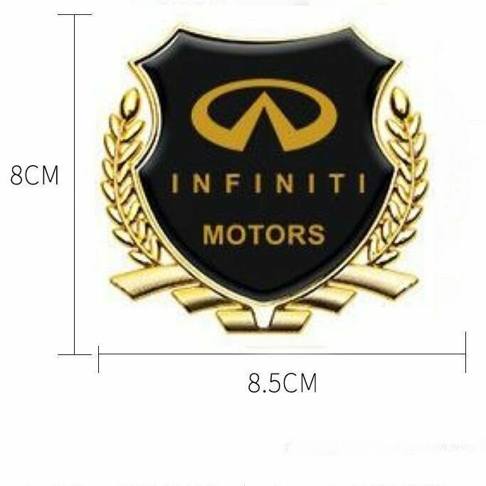 Металлическая эмблема на автомобиль INFINITI, самоклеющаяся