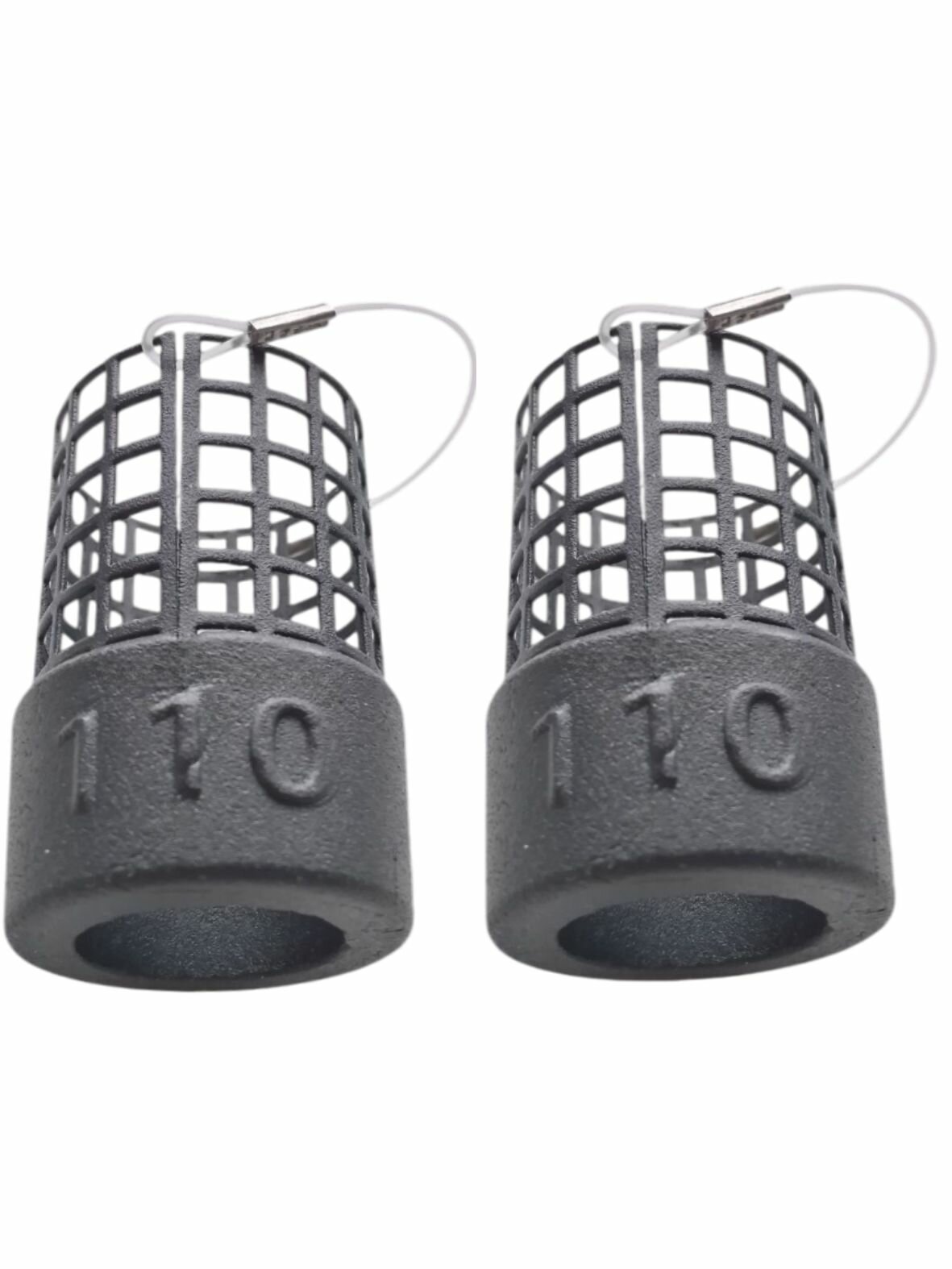 2 ШТ. Кормушка фидерная Дюза черная 110гр. для реки с умеренным или сильным течением