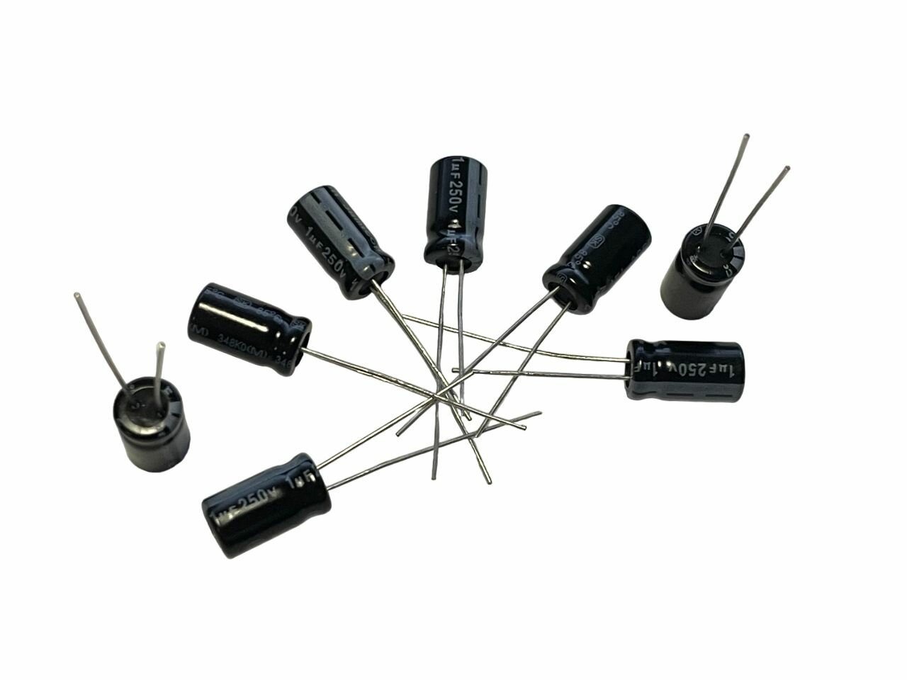 Конденсатор электролитический 1мкФ-250В/1uF-250V, 6/12мм, 10шт