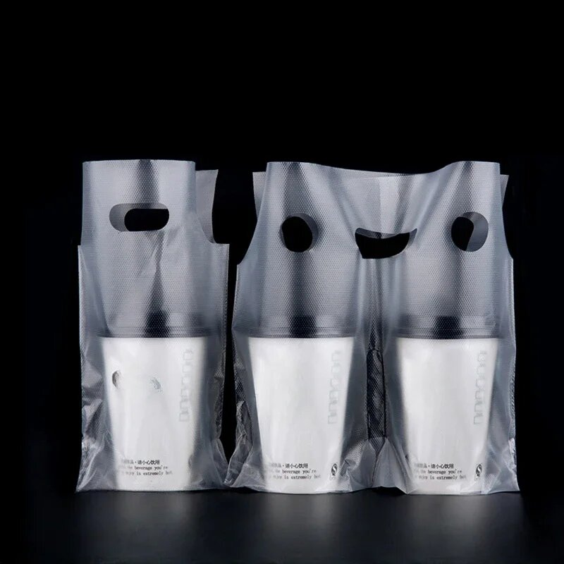 Пластиковые сумки для напитков 2-cup 28x32см, 700мл