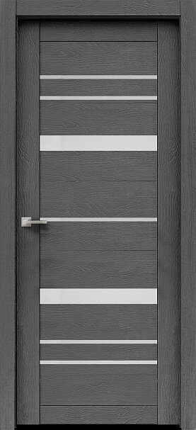 Межкомнатная Дверь Verda Матрикс М-78 Бетон Светлый со Стеклом Сатинато 1900х550мм (Полотно 1шт) / Верда.