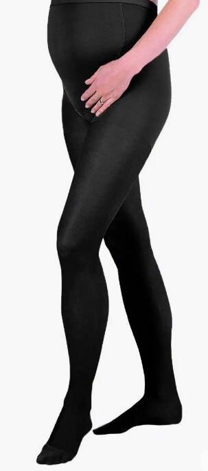 Колготки медицинские компрессионные для беременных ORTO 4123, 2 класс компрессии, черный, Norm, размер XL