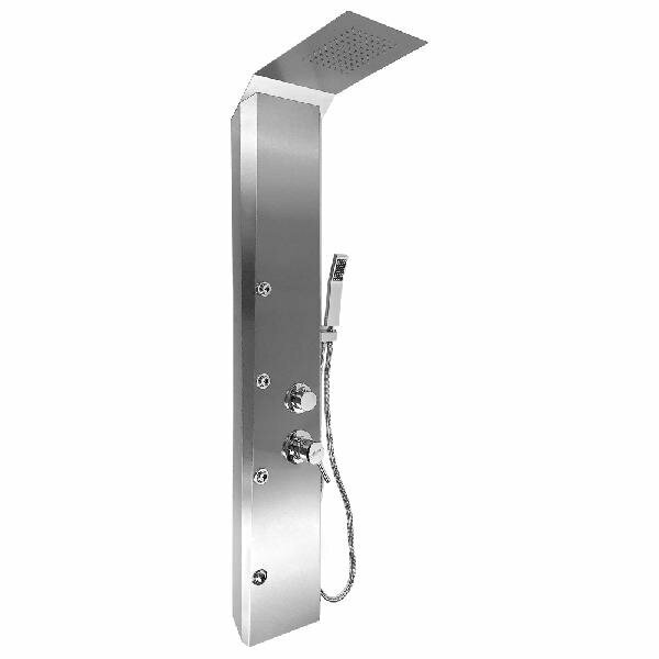 5511 GFmark Душевая панель разборная "тропический душ" с двумя лейками матовая нержавейка