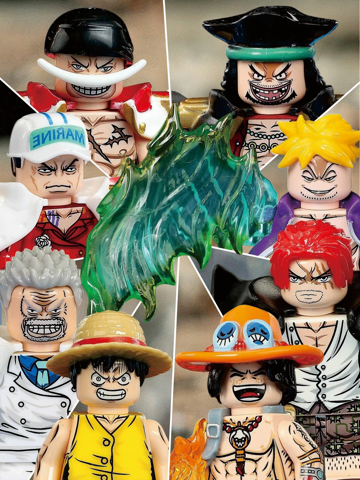 Аниме фигурки Ван Пис(One Piece)/Набор игрушек минифигурки 8 шт/Коллекционные фигурки