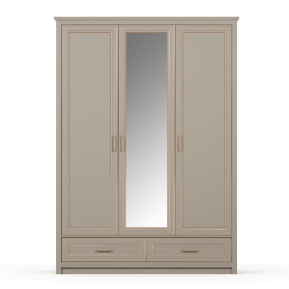 Шкаф БРВ- Мебель CLASSIC SZF3D2S Глиняный серый ш. 163 см, в. 226 см, д. 62.5 см