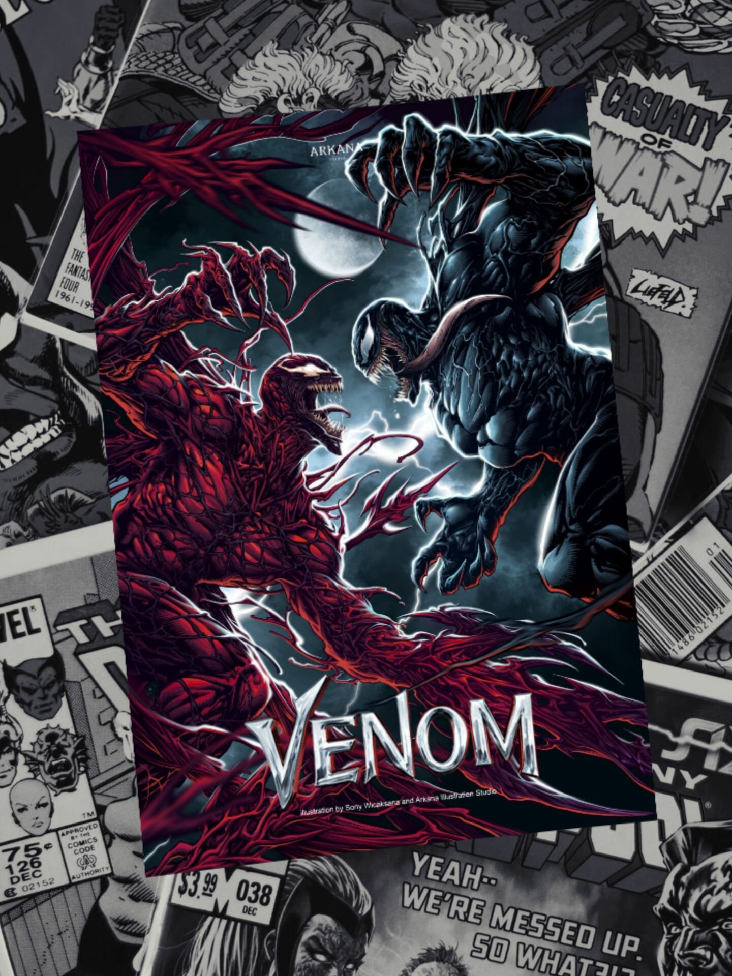 Постер pinterest "Веном", 29.7х42см, А3, глянцевый