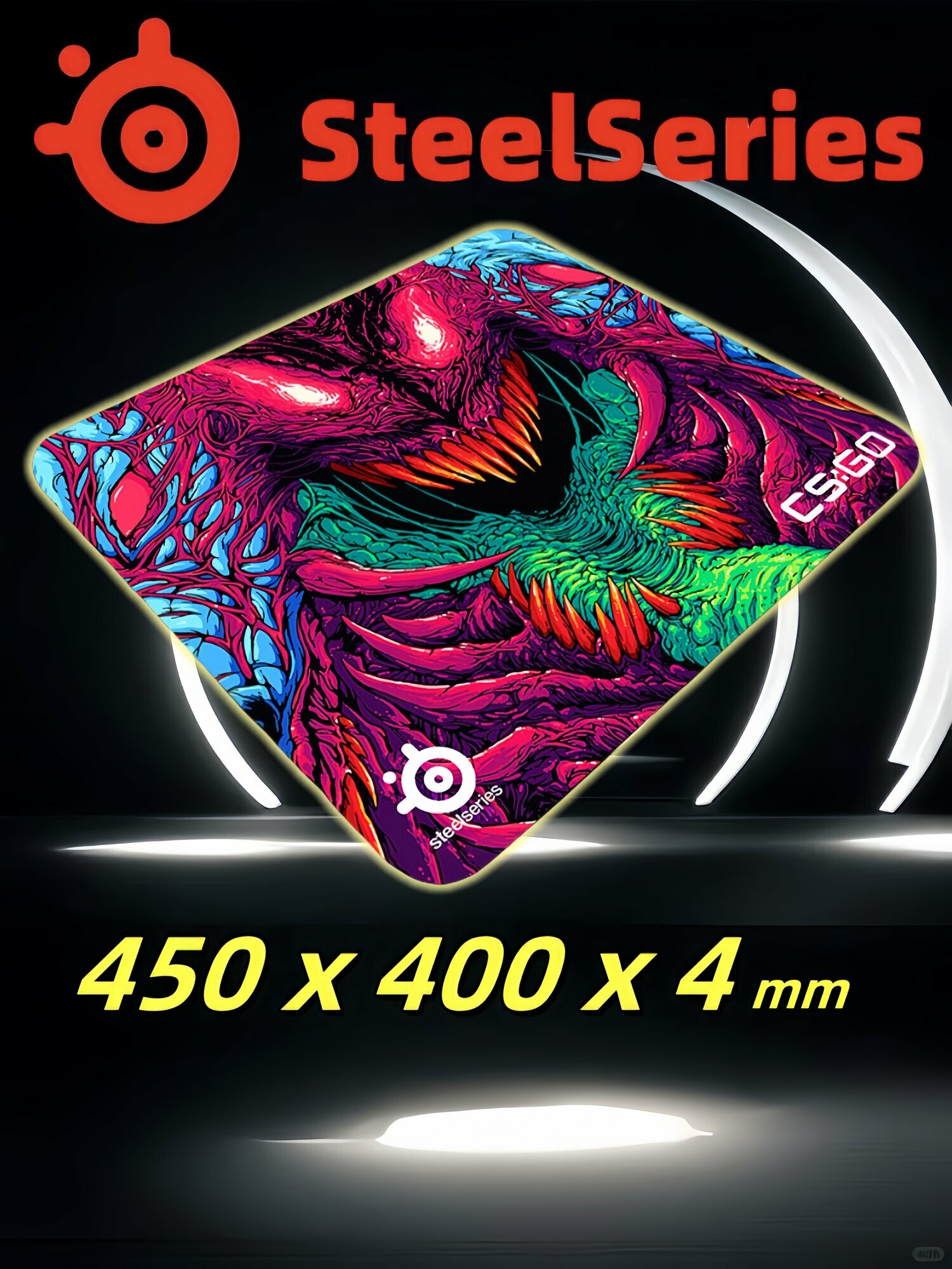Конкурентоспособный коврик для мыши Steelseries QCK / 450x400x4мм