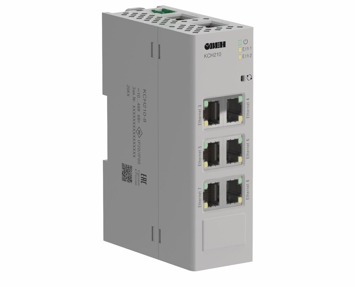 Коммутатор сетевой неуправляемый овен КСН210-8