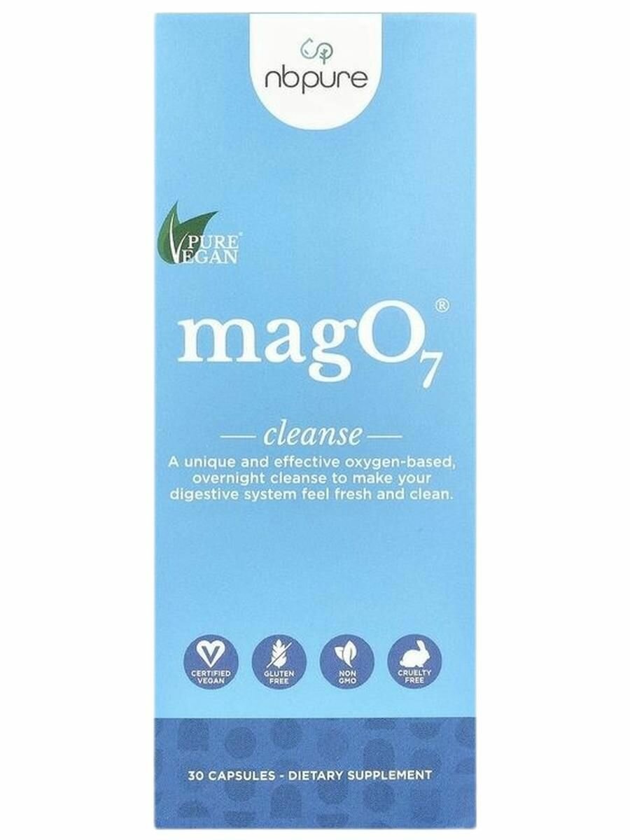 NB Pure, MagO7, Магний и калий, очищение и детоксикация, 30 капсул