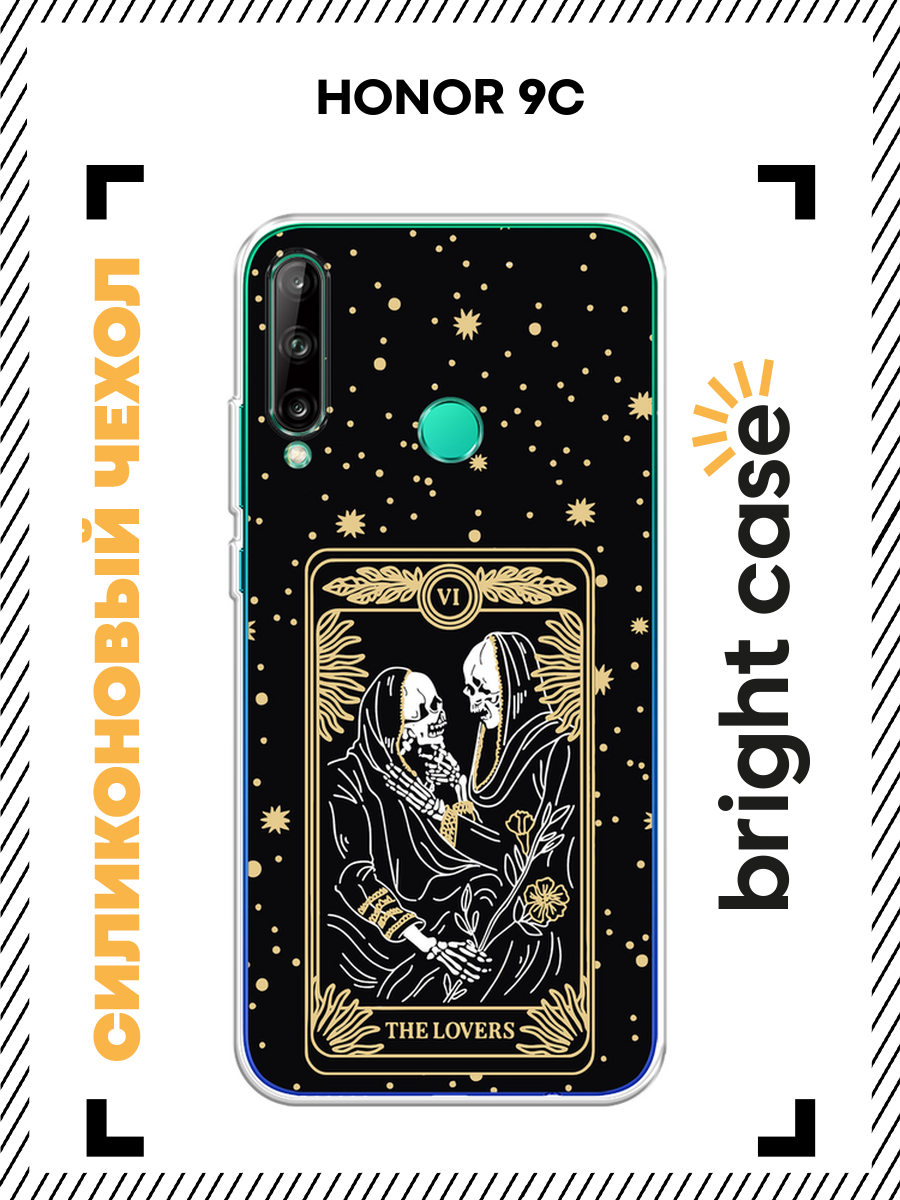 Чехол на Honor 9C/Huawei P40 Lite E/Y7p / Хонор 9C/Хуавей P40 Lite E с принтом Таро влюблённые