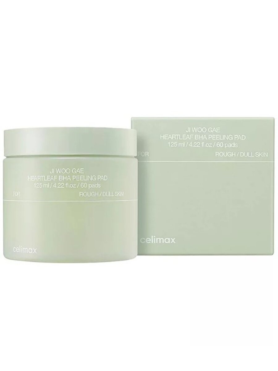 CELIMAX Отшелушивающие пэды с с экстрактом хауттюйнии и BHA-кислотой Ji Woo Gae Heartleaf BHA Peeling Pad