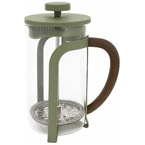 Френч-пресс Domenik COLOR&WOOD 600 мл, серо-зеленый (DMF252)