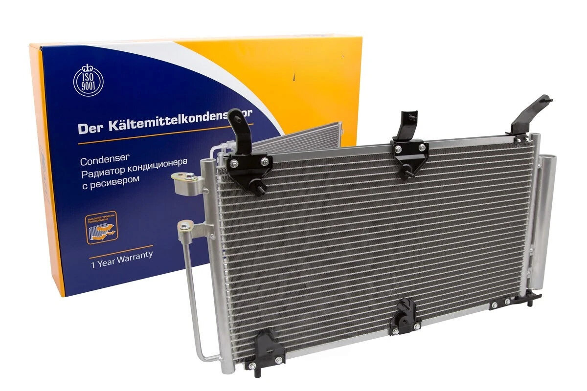 Радиатор кондиционера (конденсатор, испаритель) с ресивером для Лада Калина (ВАЗ 1117-19), KRAFT