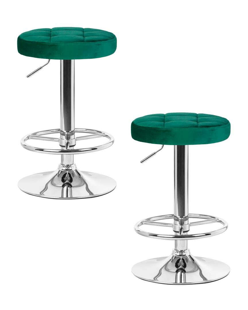 Стул барный DOBRIN Набор 2 шт Табурет барный DOBRIN BRUNO, зеленый велюр (MJ9-88) арт. LM-5008-N_CH-M_V-MJ9-88