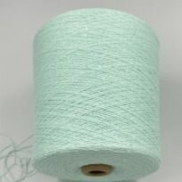 Пряжа Пайетки 2мм на хлопке (микропайетки) 2-065-1 светлая мята с прозрачными пайетками с12е(200г/1500м)