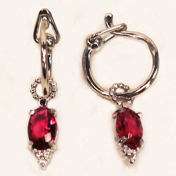 Серьги, серебро, 925 проба, родирование, кристалл, фианит