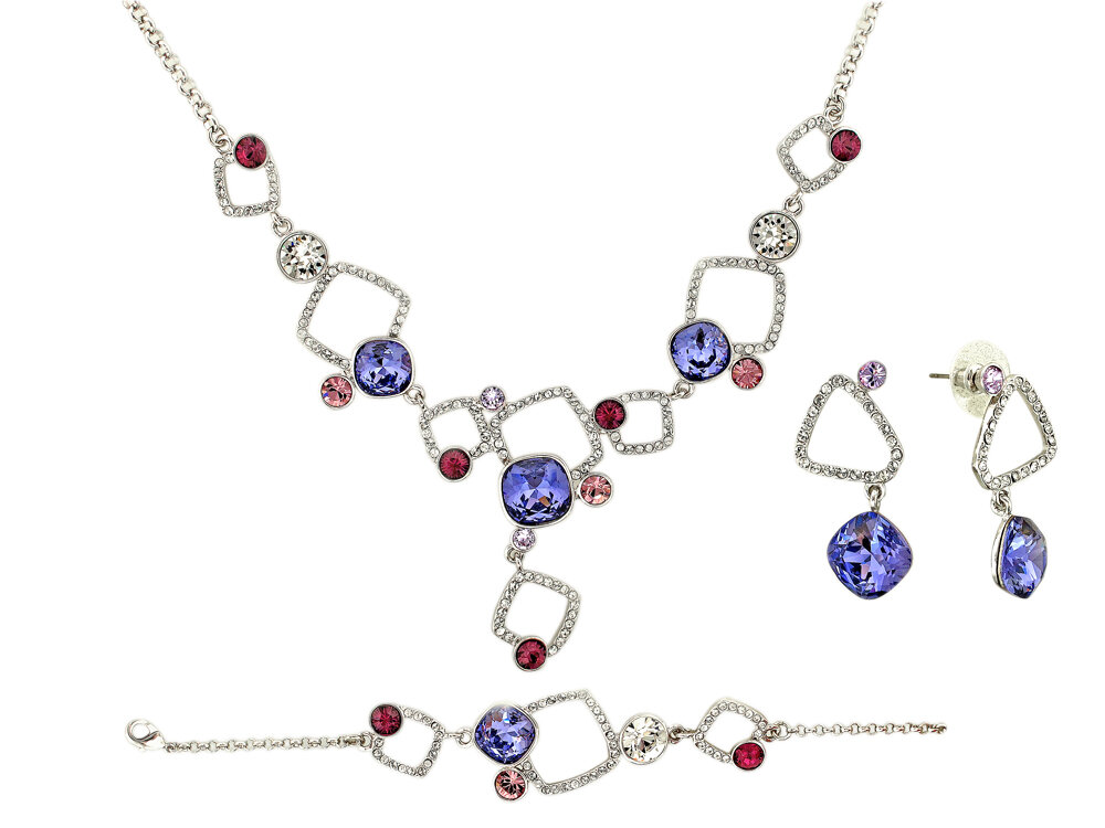 Комплект бижутерии, кристаллы Swarovski