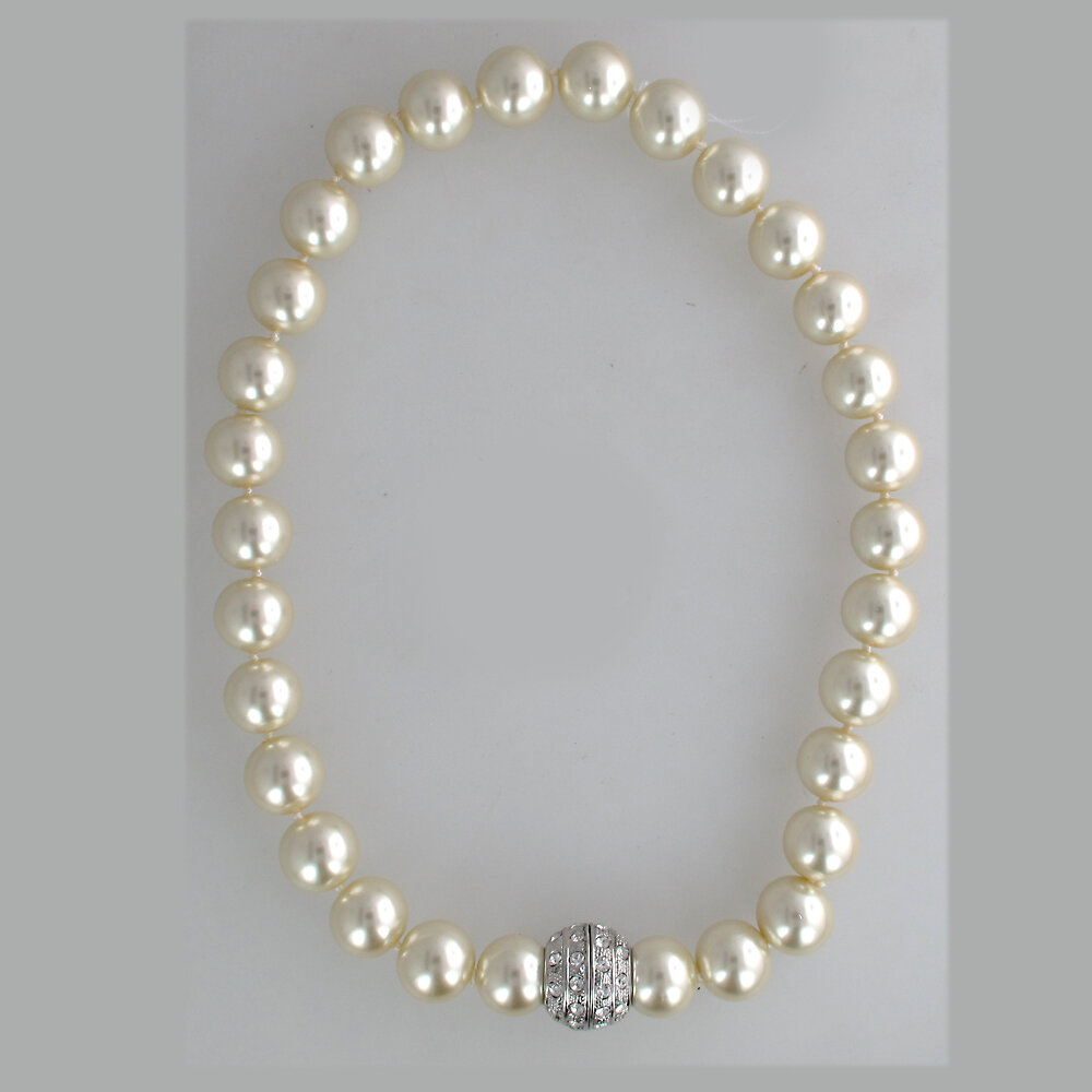 Колье, стекло, жемчуг имитация