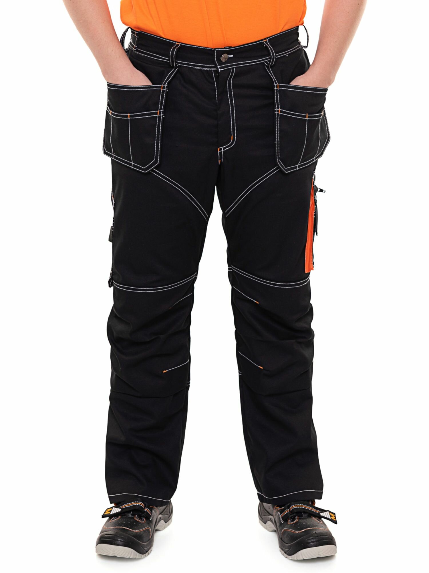 Брюки рабочие Мастер 02, мужские, черный, Б, размер 48-50, рост 170-176, летние, плотная ткань