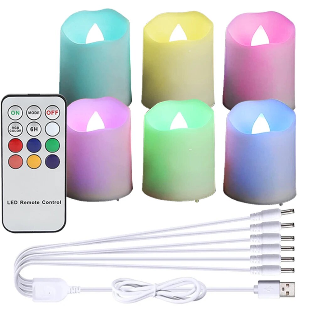 RGB Подсвечник с таймером FPOO TH06