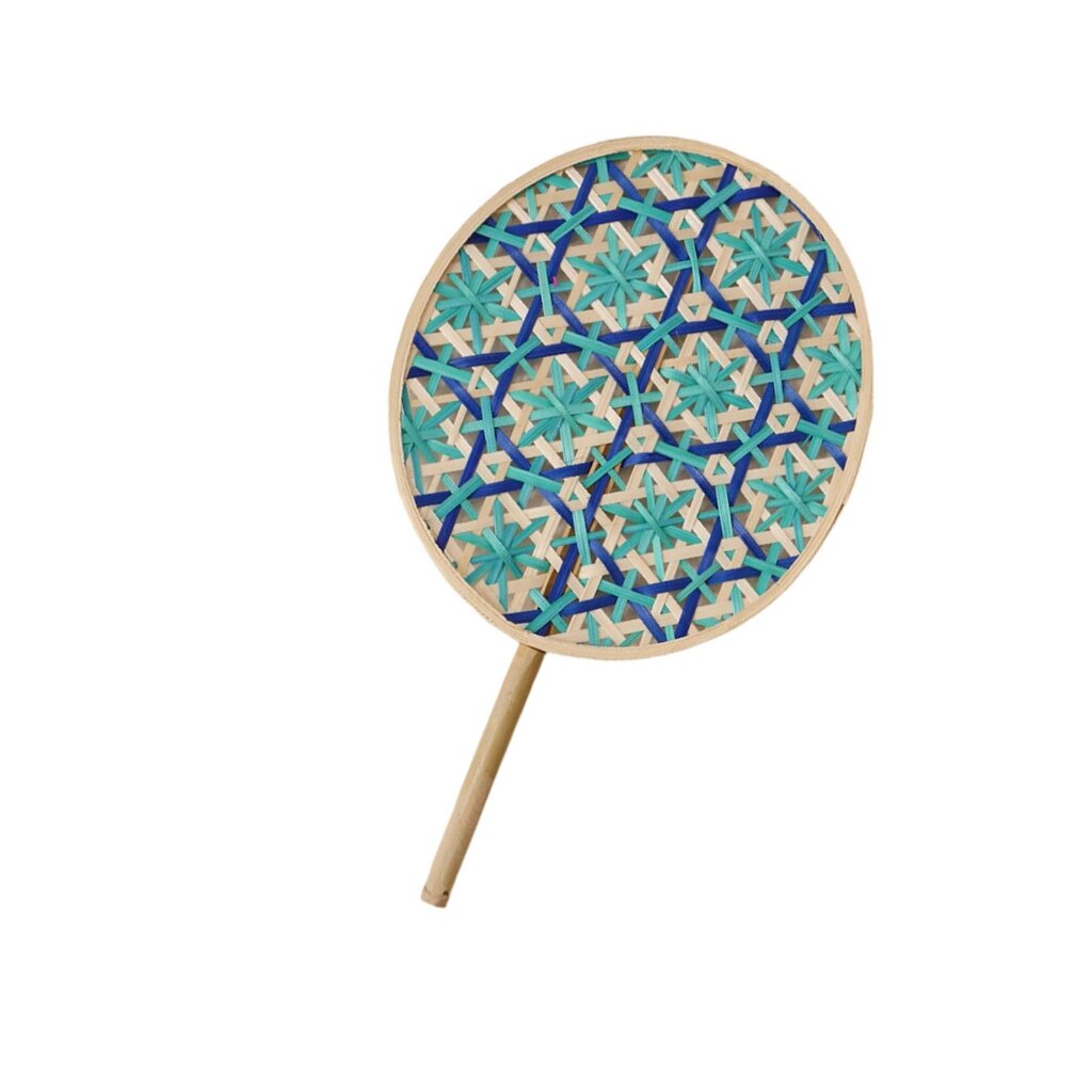 Тканый веер из бамбука в древнем стиле-C