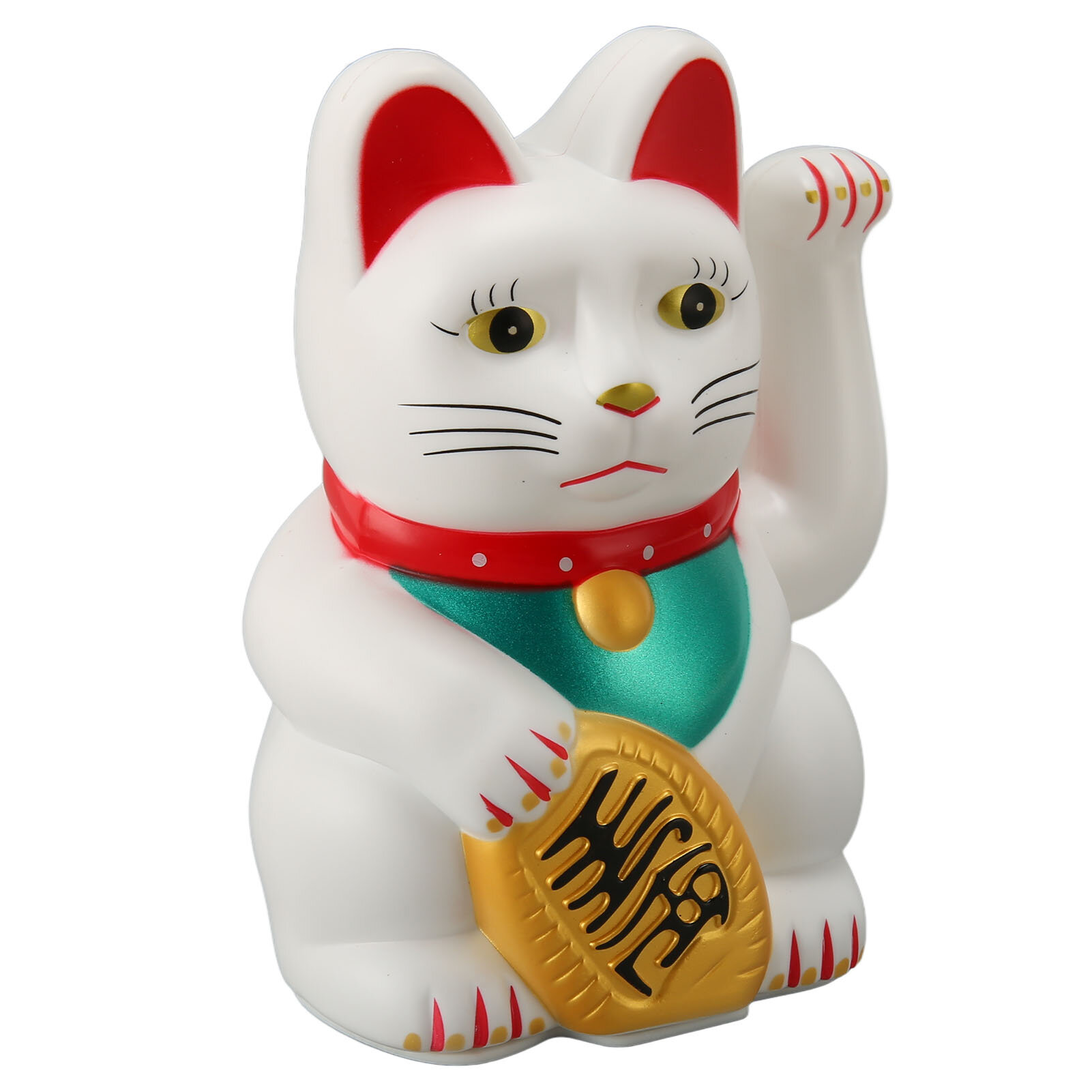 Lucky Cat 6-дюймовая пластиковая электрическая фигурка кота удачи для прихожей, подарок для дома, открытие нового магазина, белый 0256C