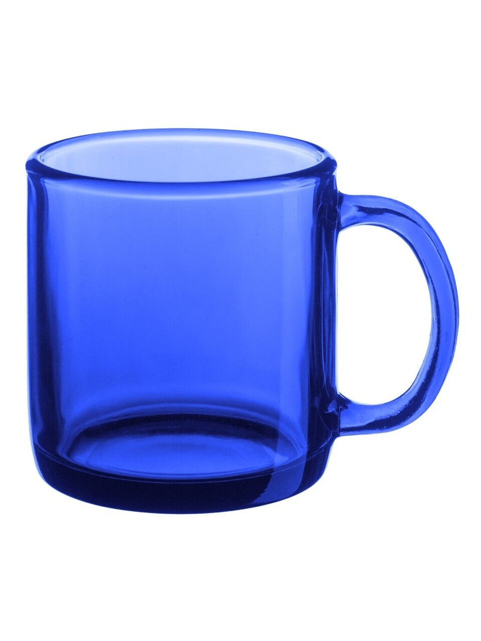 Кружка стеклянная Only Saphir 420 мл синяя, для чая и кофе, подходит для СВЧ и посудомоечной машины