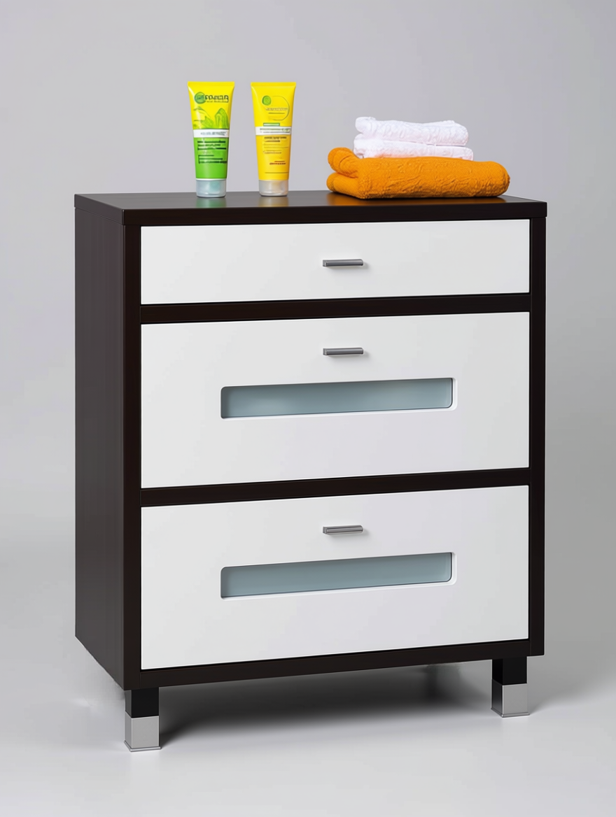 Комод для ванной Бриклаер Бали 70, венге, напольный, 3 ящика