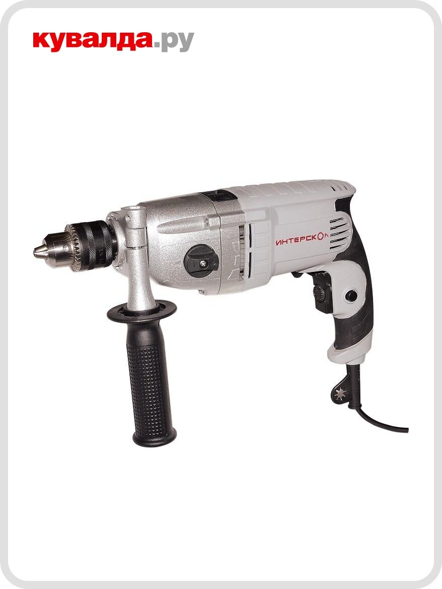 Дрель ударная сетевая ИНТЕРСКОЛ ДУ-13/810 ЭР двухскоростная