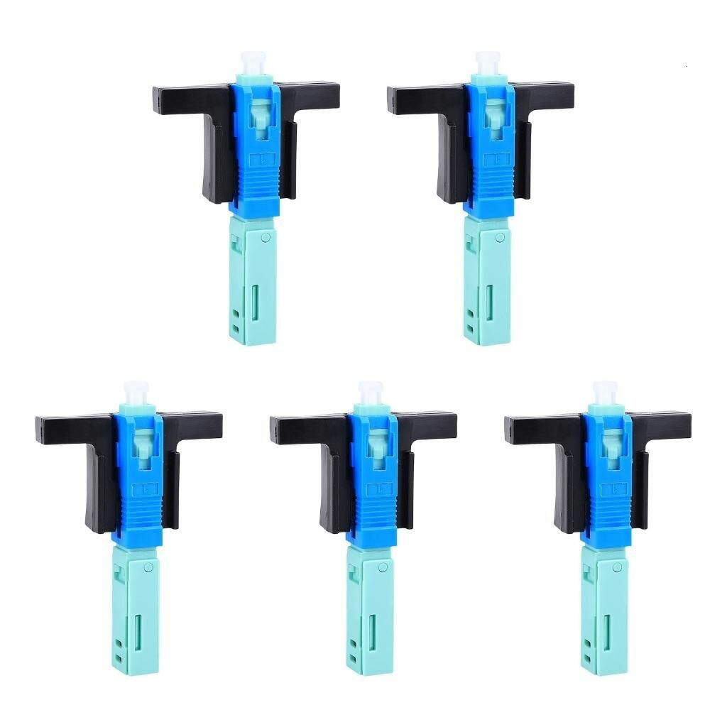 Оптический коннектор UPC с откидной крышкой Быстрый монтаж Пластик для FTTH сетей, 5 шт.