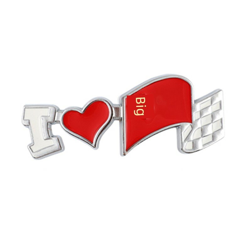 Металлическая наклейка с надписью 'Love China' для автомобиля, одна штука, декоративная наклейка для решетки радиатора