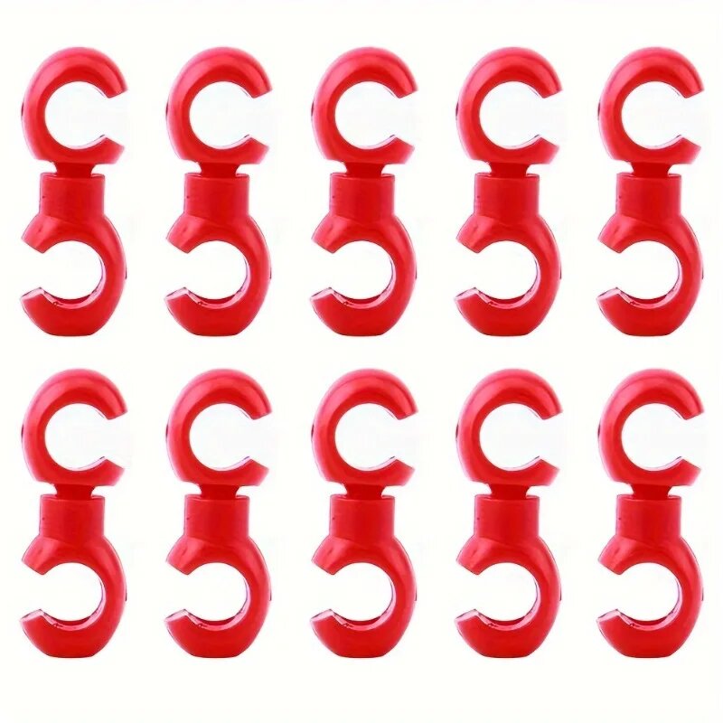 Вращающиеся зажимы для велосипедных тросов, 10 шт, черный Красный, Red-10pcs