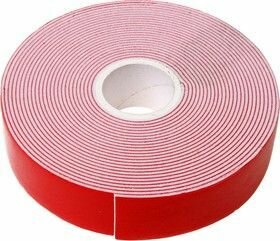 Скотч 2 сторонний 22мм*5м красный проф Megapower