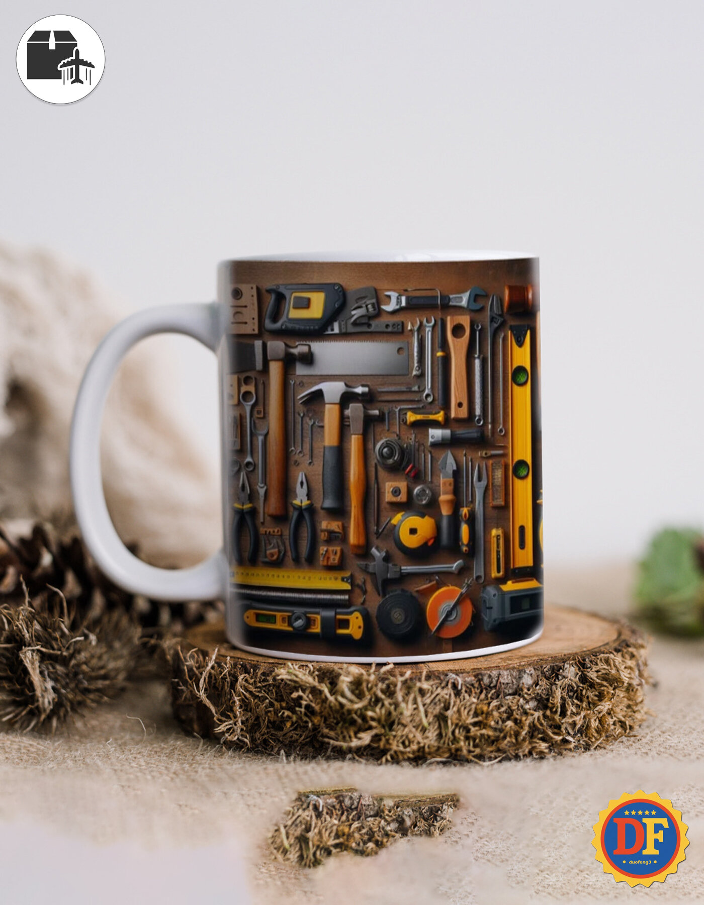 Керамическая чашка для кофе и чая объемом 320 мл, С-образная ручка, подарок к празднику, 1 штука