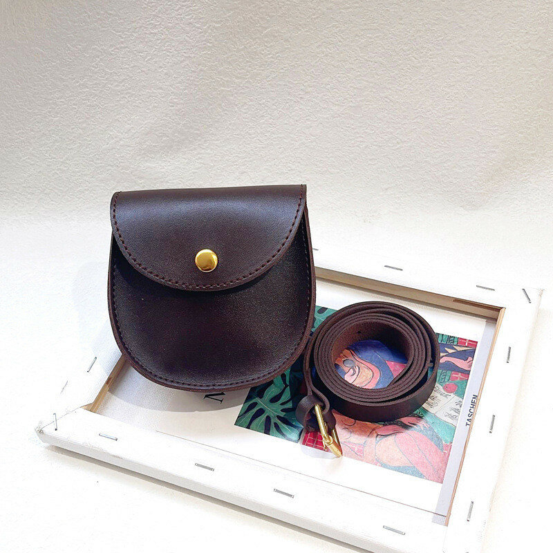 Элегантная и универсальная корейская детская сумка-пояс из дышащего водонепроницаемого материала, коричневая