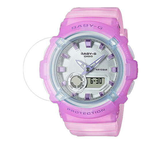 Скрин Мобайл защитный экран для часов Casio BGA-280-6A из гидрогелевая плёнка прозрачная