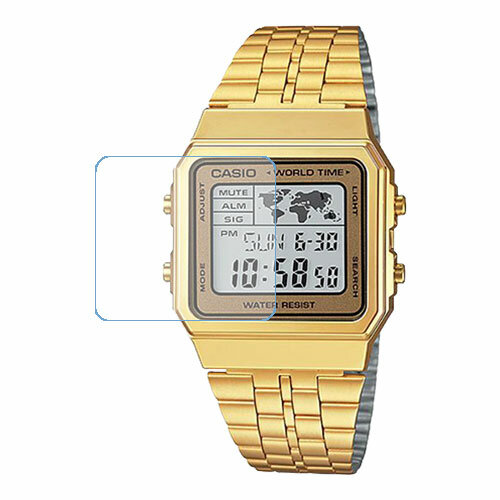 Скрин Мобайл защитный экран для часов Casio A500WGA-9 из нано стекло 9H