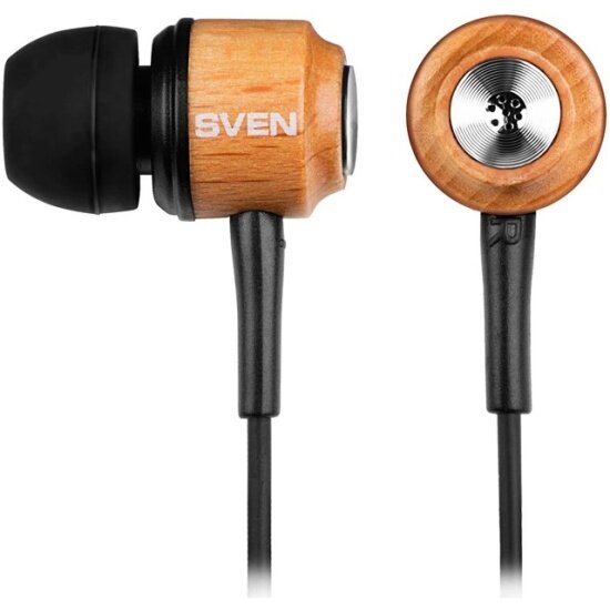 Наушники Sven E 12 WD (L-образный разъём, дерево)
