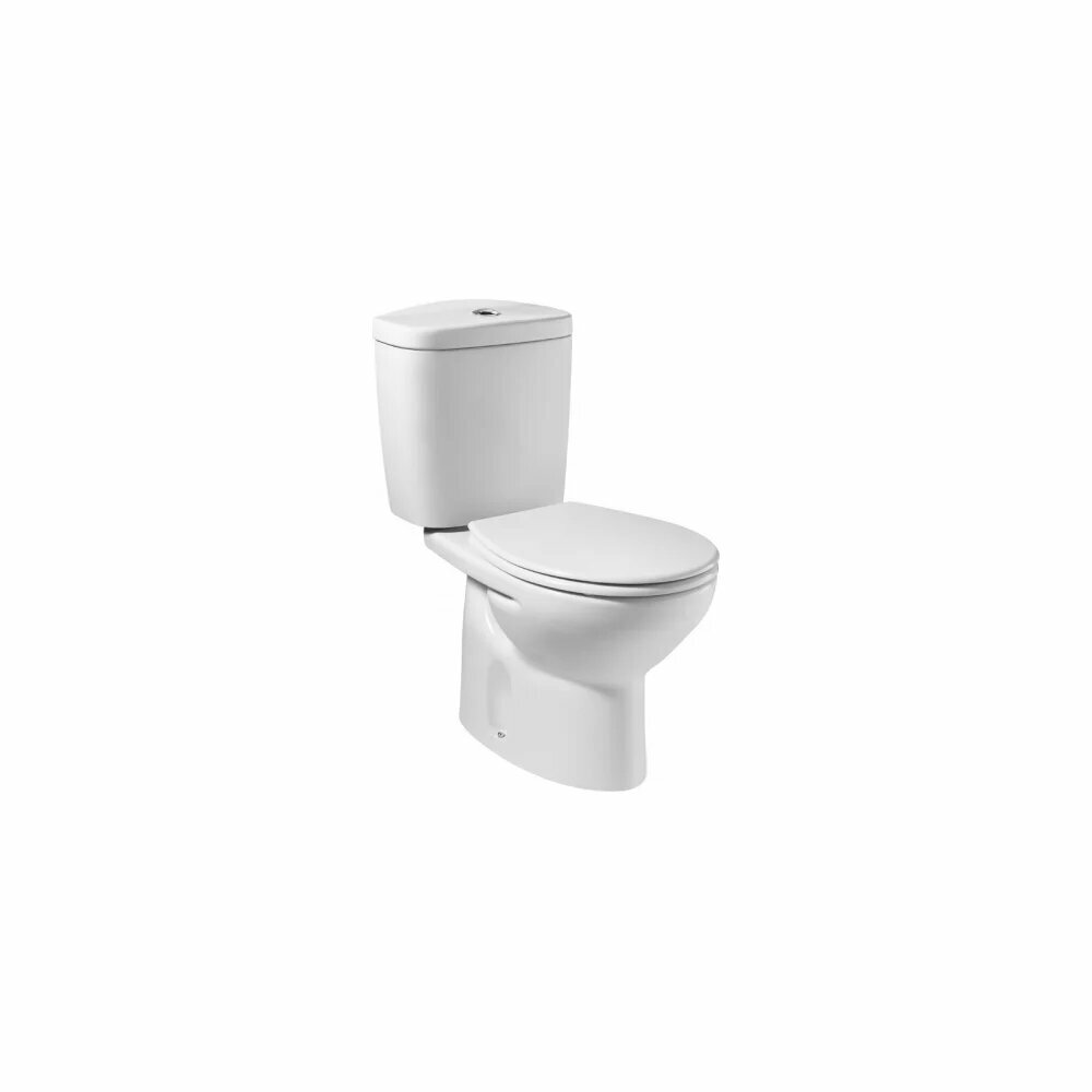 Низ для установки унитаза Victoria из фарфора, белый цвет, овальная форма, напольный монтаж, хромовая фурнитура — фото 1