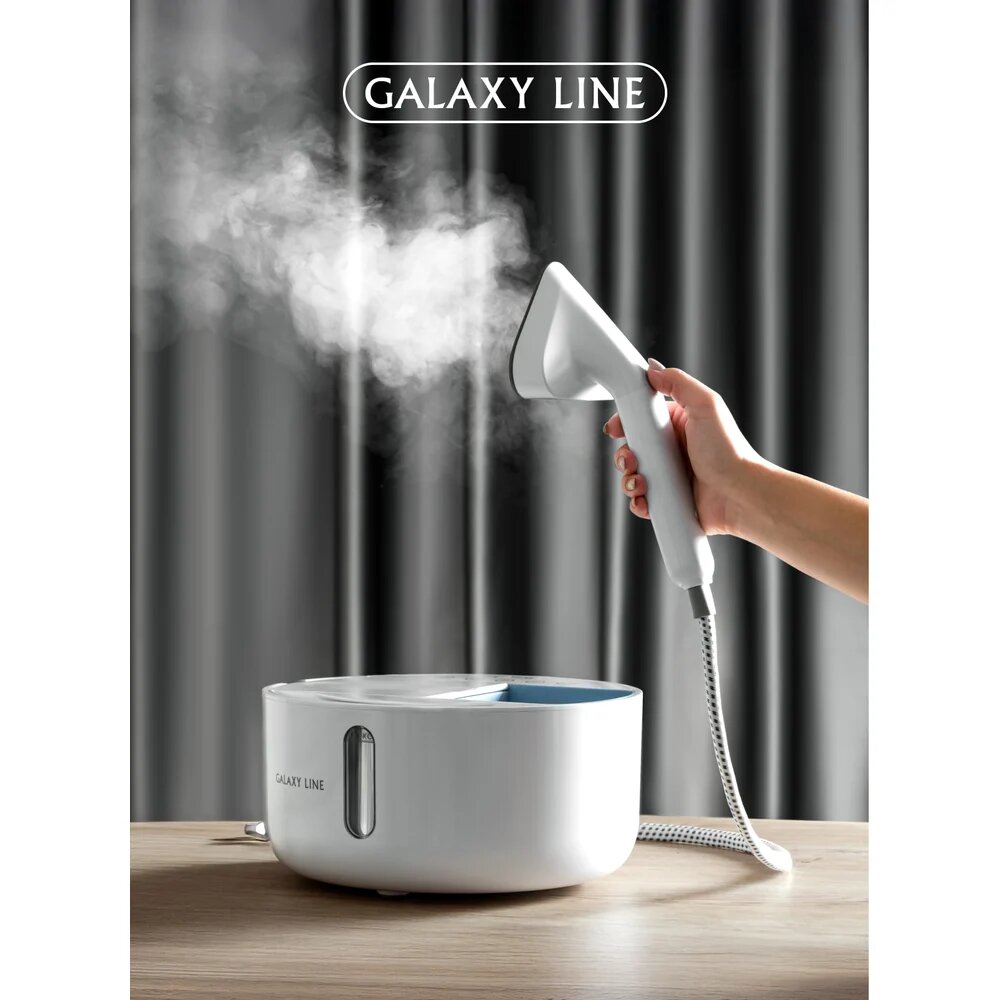 Отпариватель Galaxy Line gl 6287 небесный, вертикальное отпаривание, съемный паровой резервуар, регулируемый поток пара — фото 1