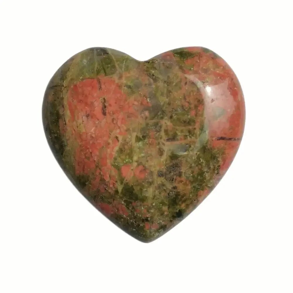 Розовый кварц кристалл сердце 12