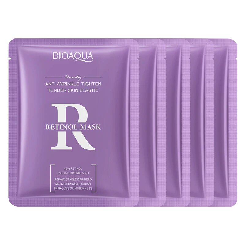 Маски Для Лица BIOAQUA С Ретинолом, Антивозрастные, Увлажняющие, Отбеливающие, Для Лечения Акне, Уход За Кожей Для Женщин