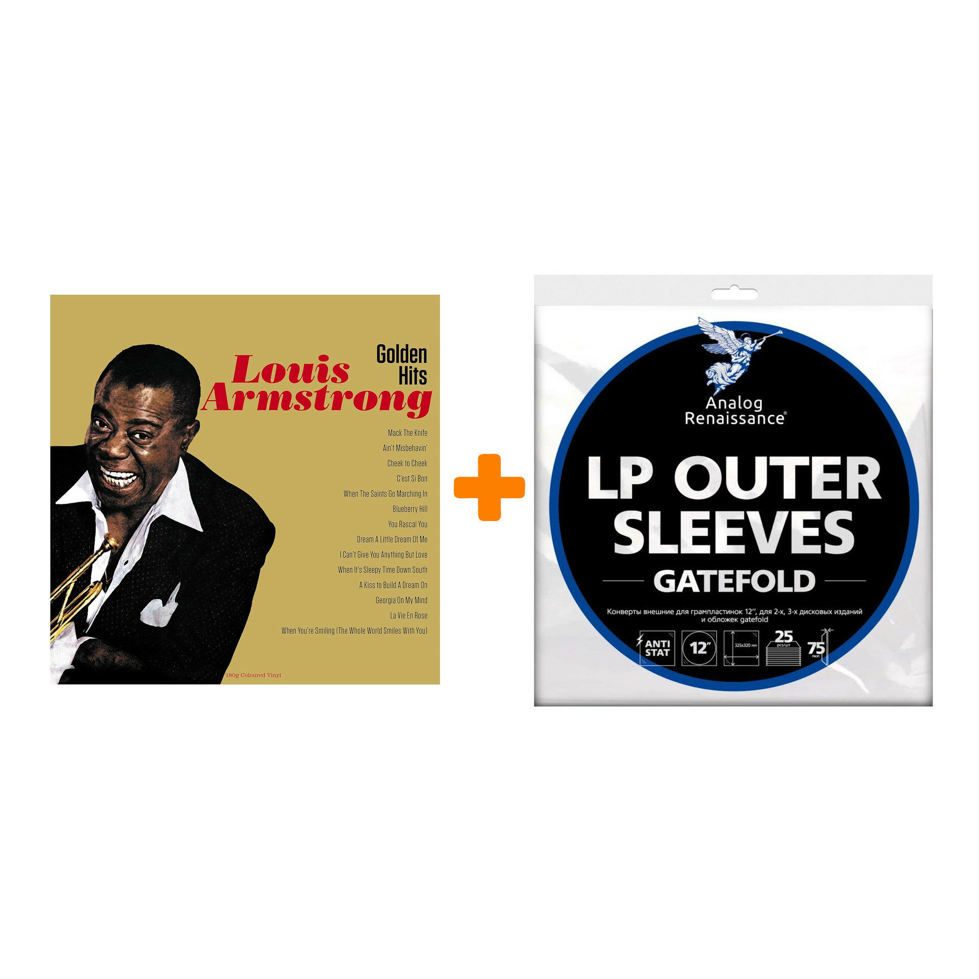 Armstrong Louis Golden Hits Coloured Red Vinyl LP + Конверт внешний 12" Gatefold 25шт