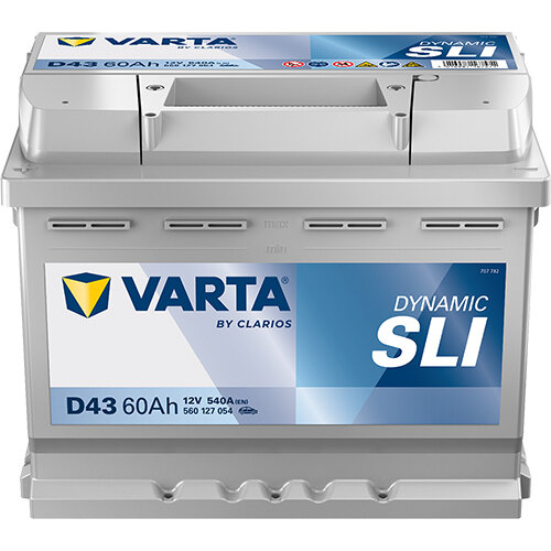 Аккумулятор Varta D43 Blue Dynamic 560 127 054, 242x175x190, прямая полярность, 60 Ач