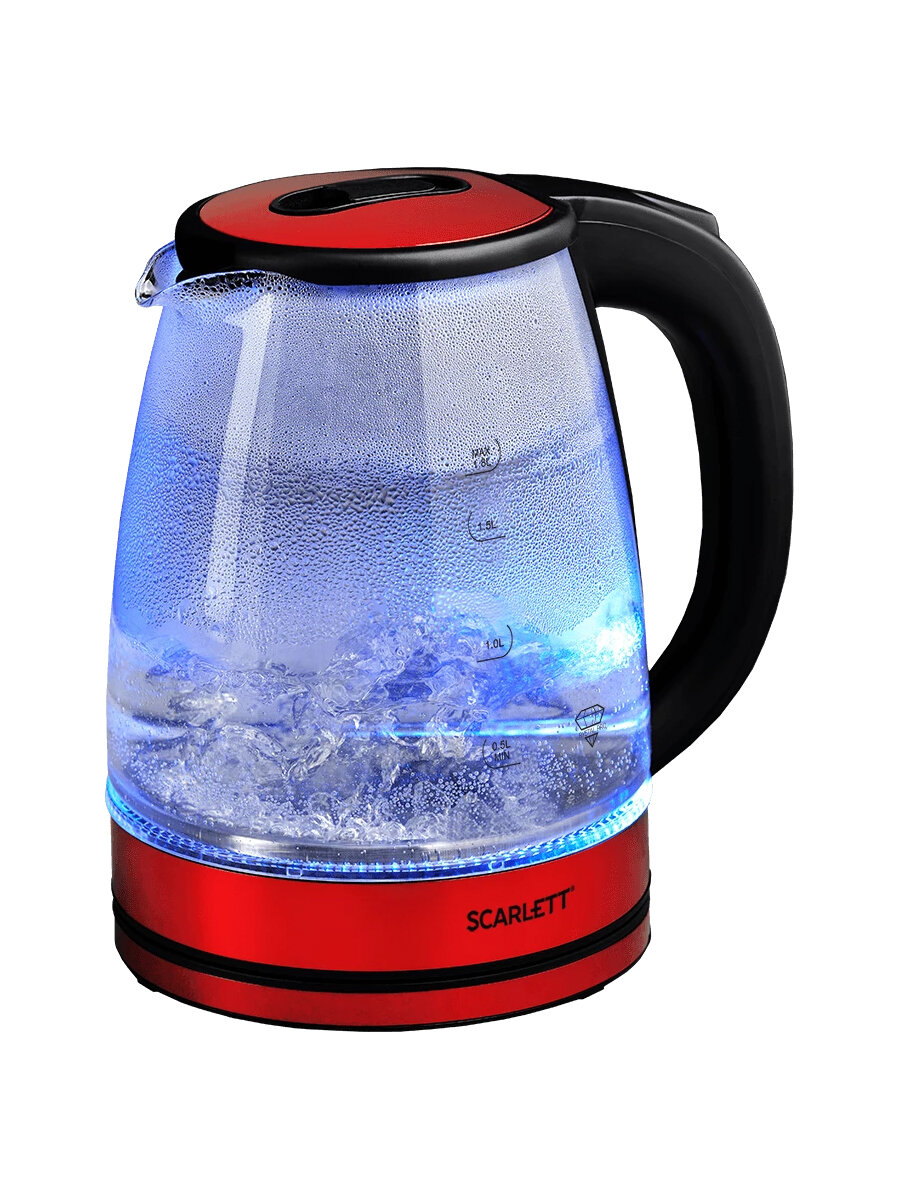 Электрический чайник Scarlett SC-EK27G65, стеклянный корпус, 1.8л